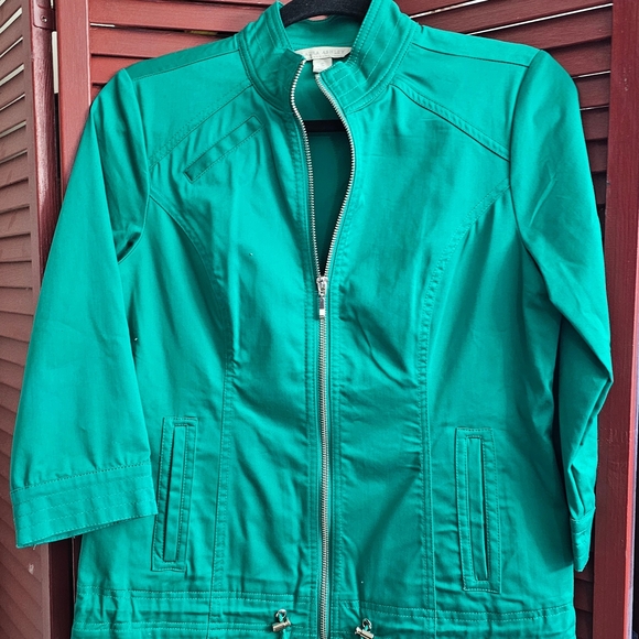 Laura Ashley | Jackets & Coats | Laura Ashley Teal Utility Jacket ...